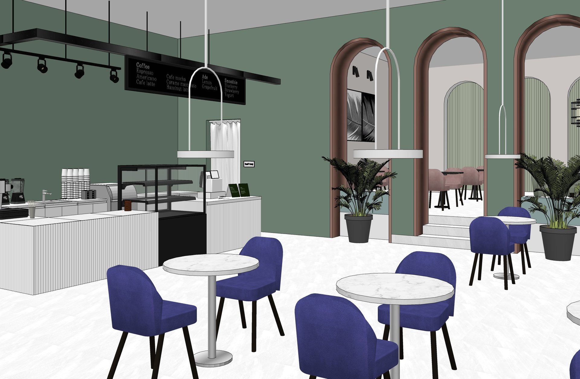 Colorful Cafe Interior