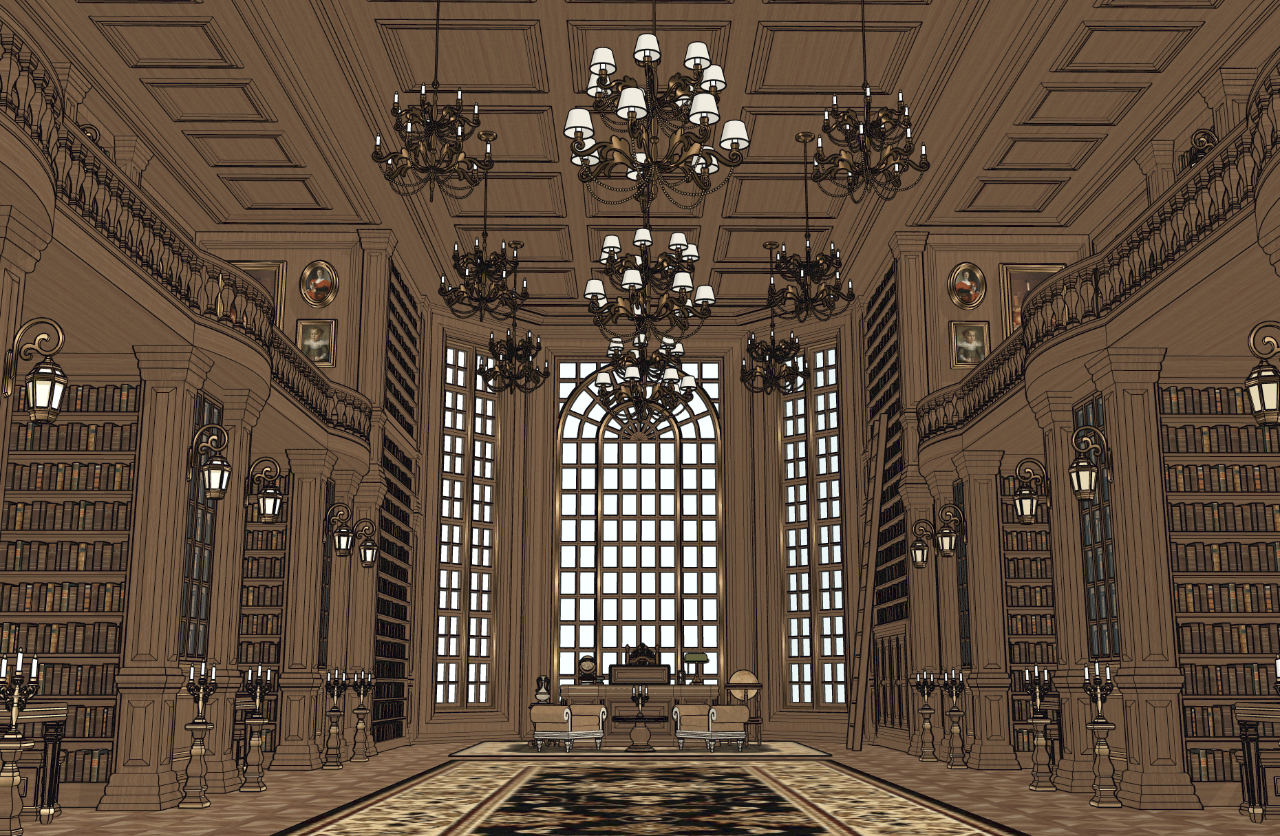 Imperial Mansion Study + Secret Room