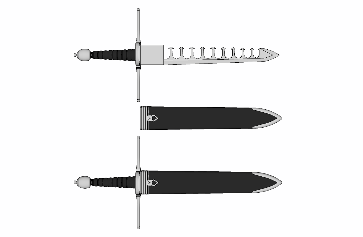 3D Weapons - Sword Breaker (European Dagger)