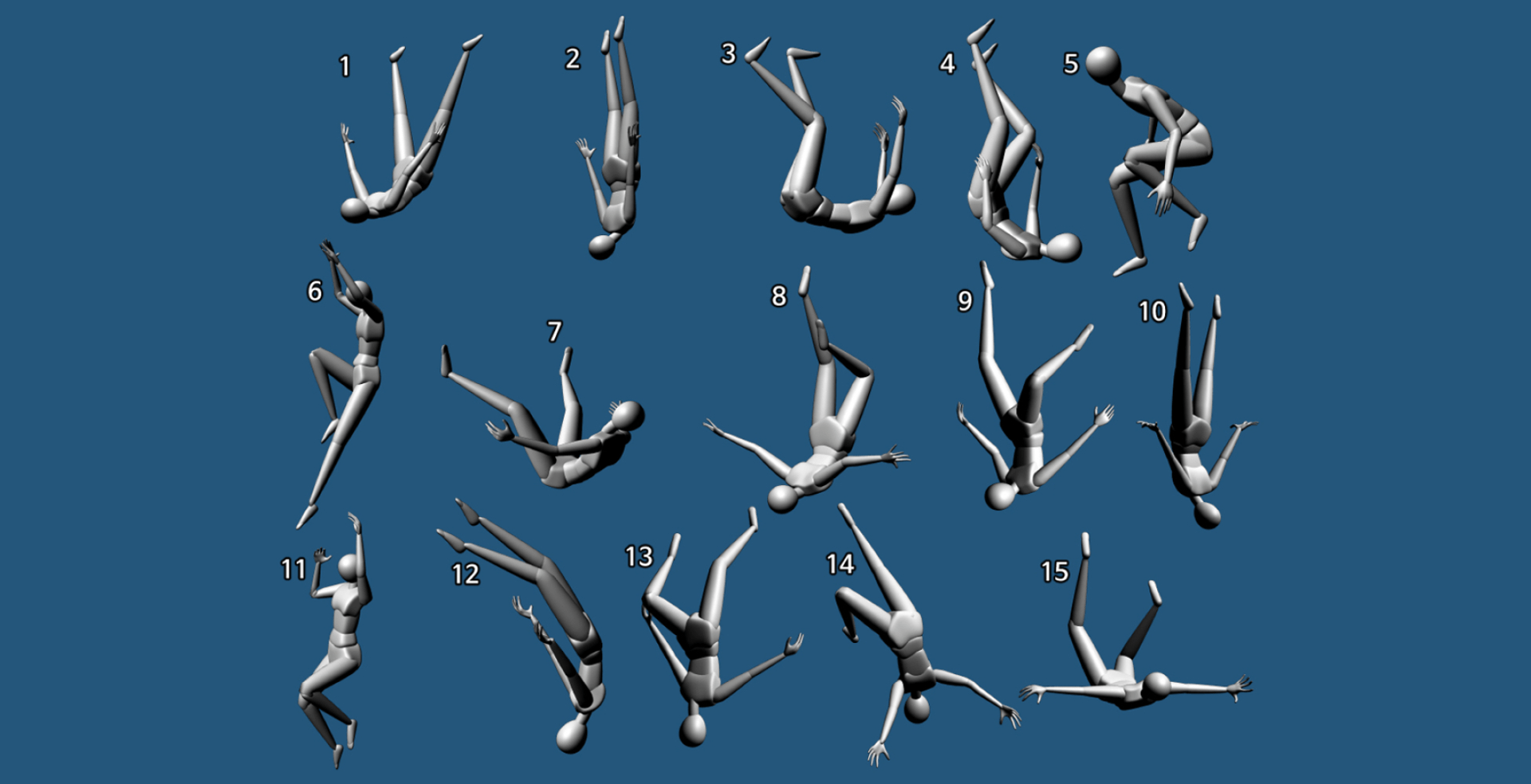 Clip Studio Fantasy Action Pose - 14 Fall