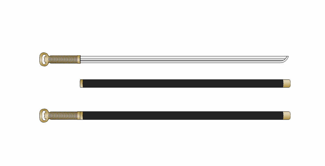 3D Weapon - Jikdo Chitao (Chinese Sword, Knife)