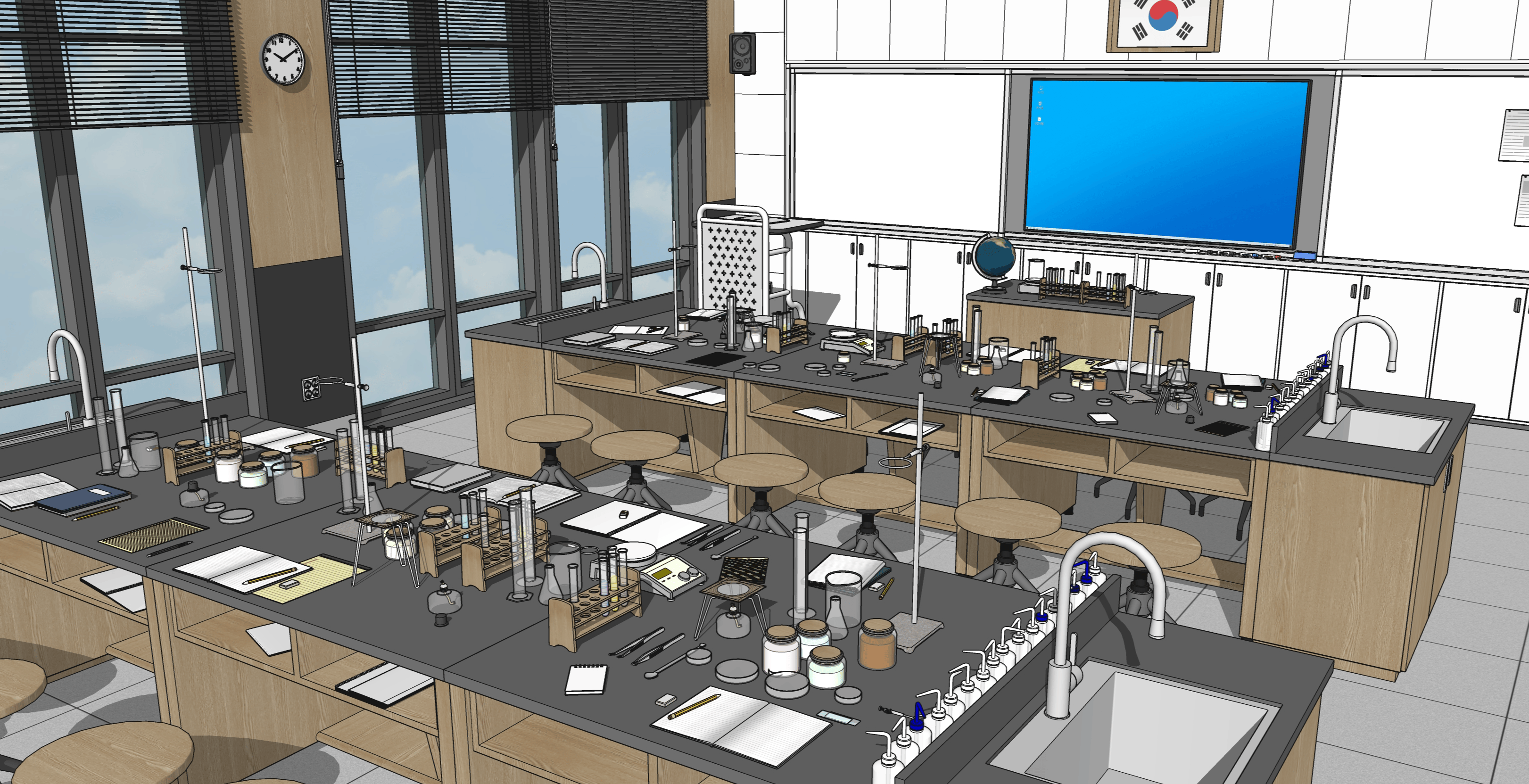 School Background Complete Edition [Science Room]