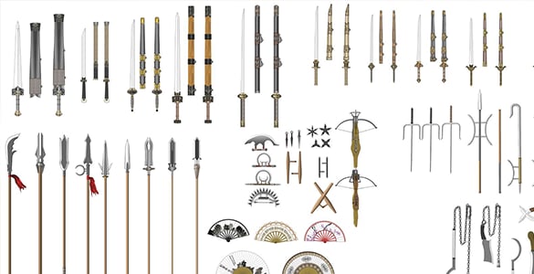 Oriental Fantasy - Weapon Set