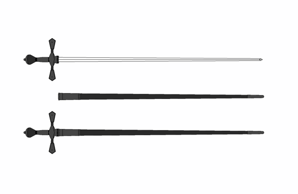 3D Weapon - Estoc (European Sword, Knife)