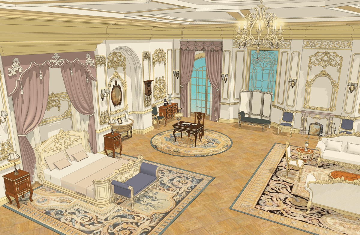 Duke of the North Winter Castle Duchess Bedroom & Bathroom