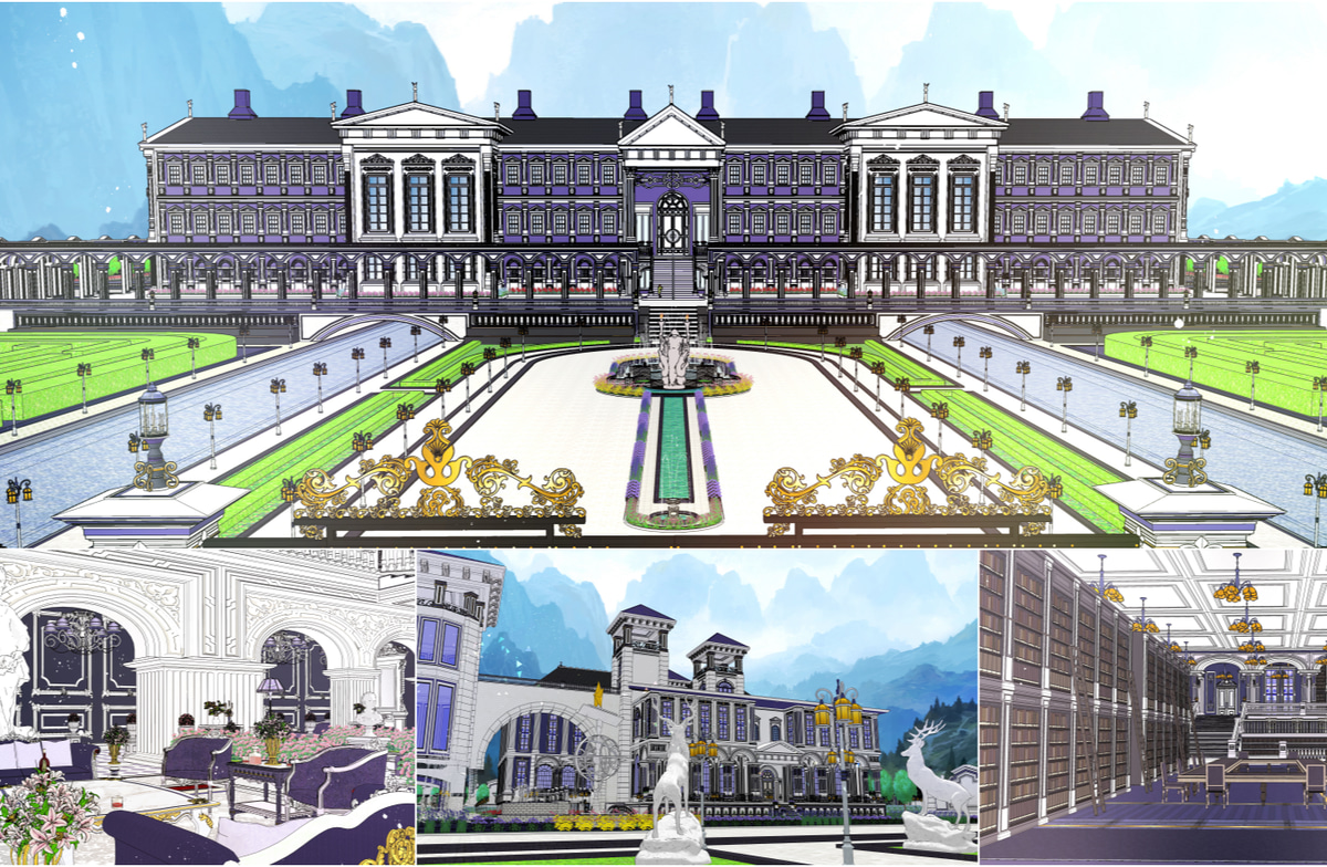 [PACKAGE 11 FILE] ROMANCE FANTASY ROYAL PALACE & SCHOOL SET
