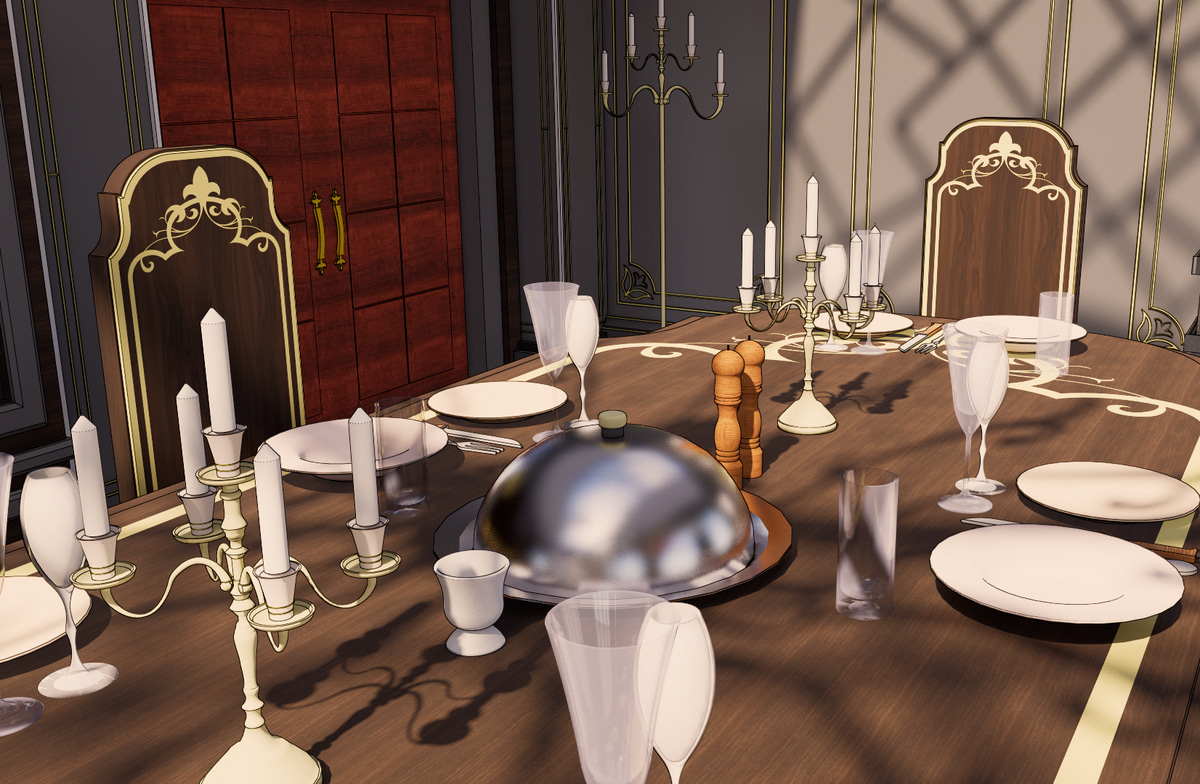 Simple yet Fancy Fantasy Dining Room