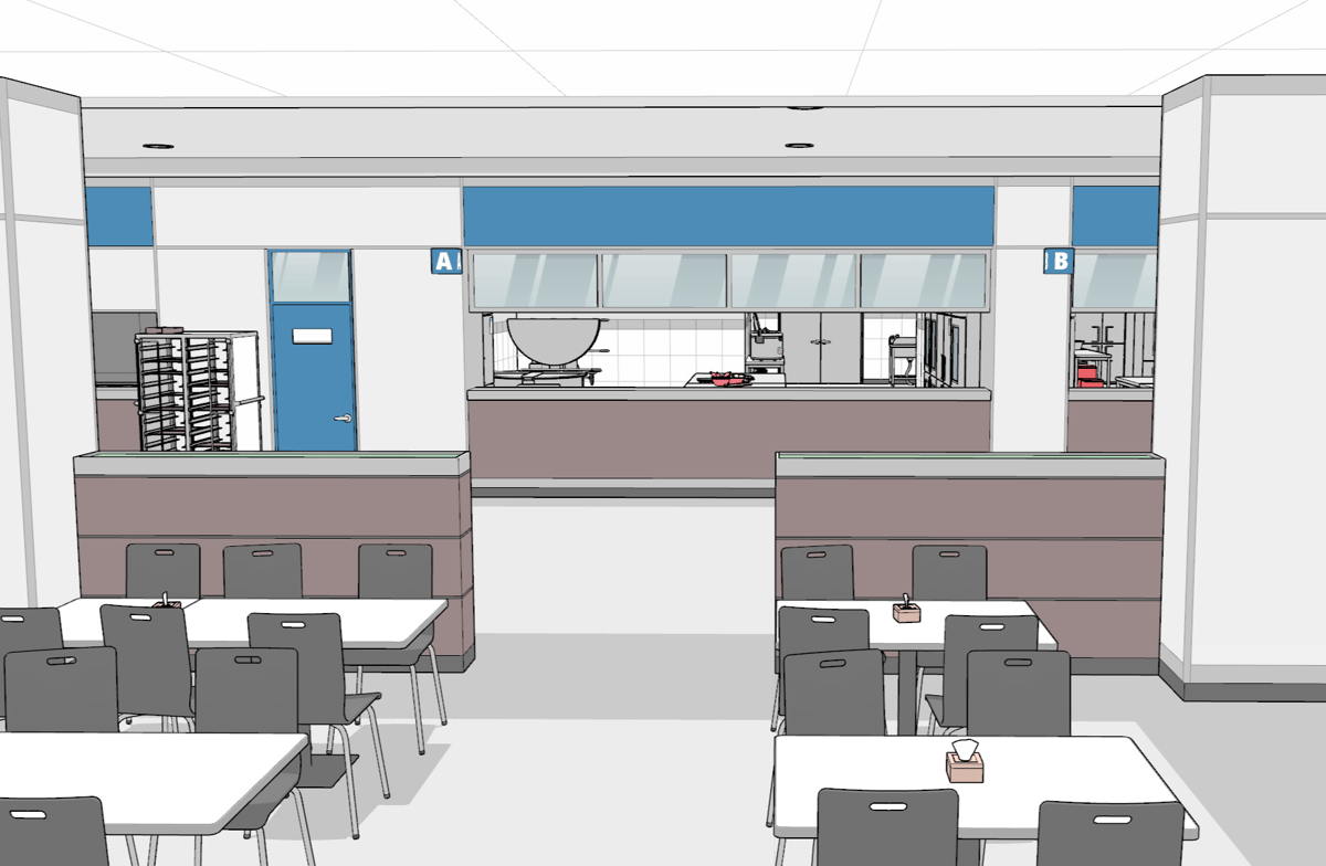 cafeteria, kitchen (university, company)