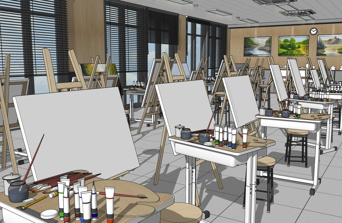 School Background Complete Edition [Art Room]