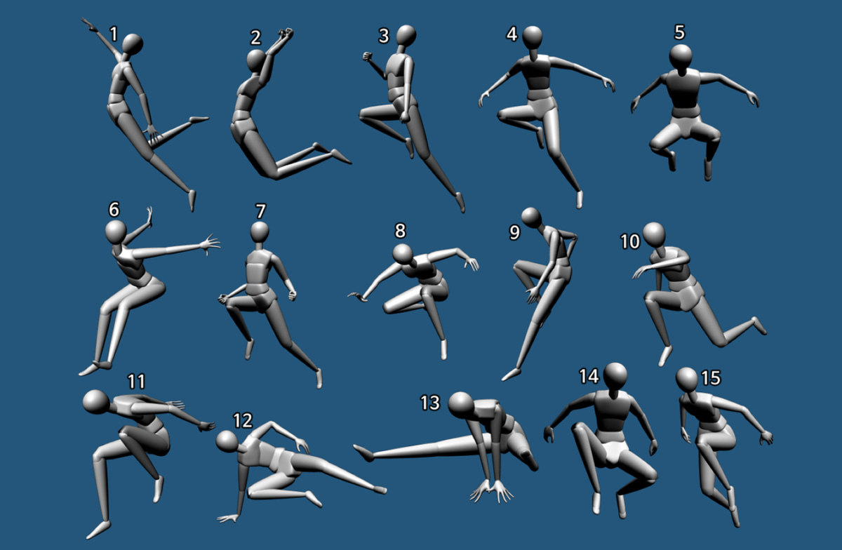 Clip Studio Fantasy Action Pose - 15 Jump