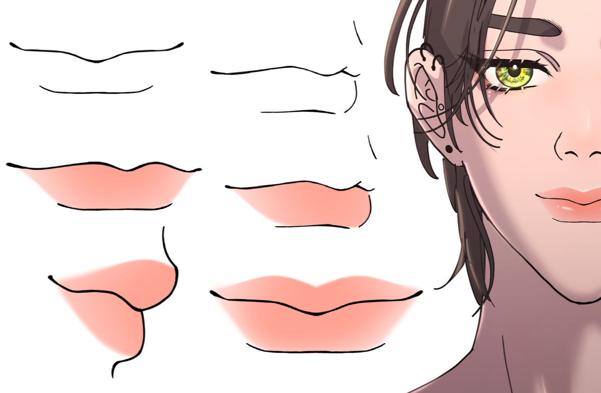 Handsome Man's Polite Smile, 12 brushes