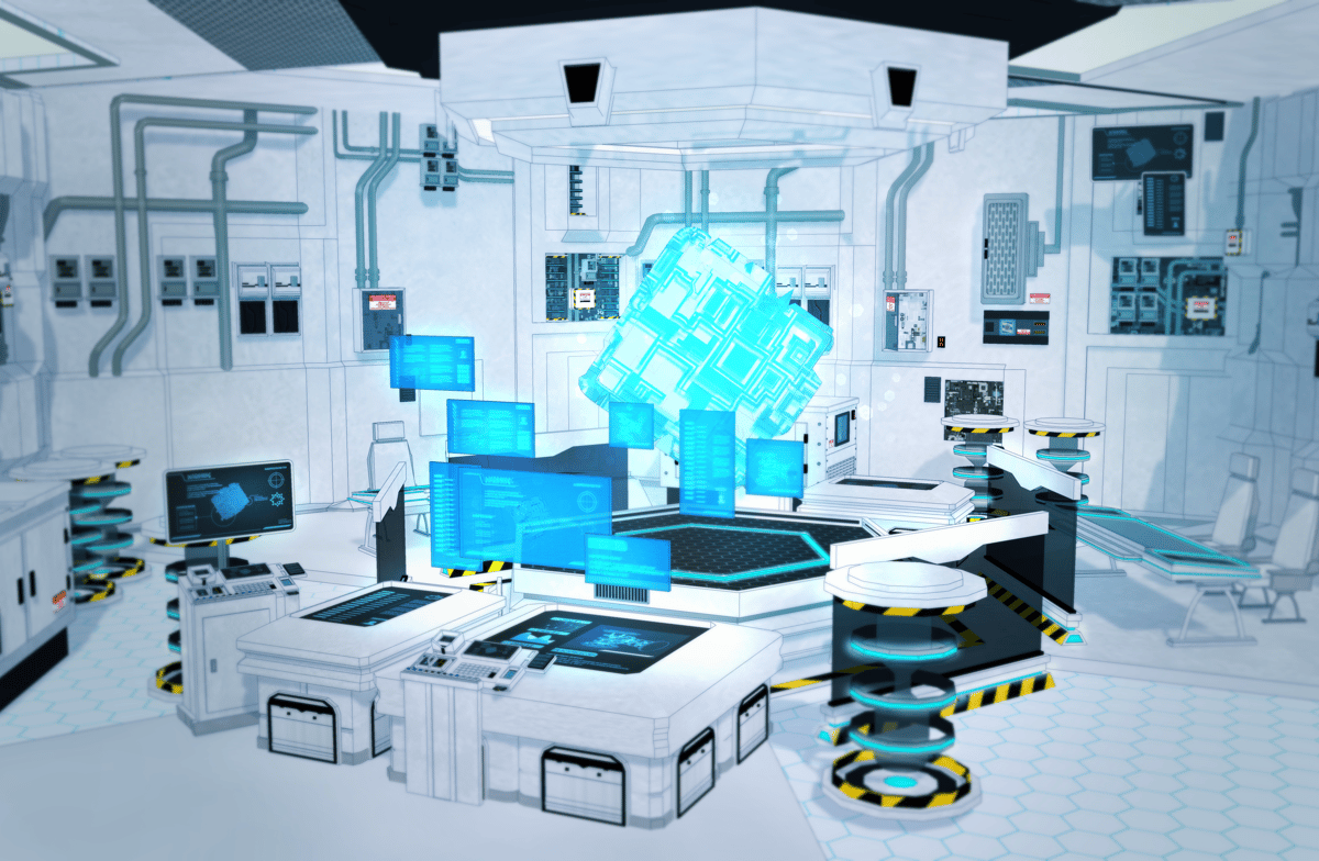 SF Dystopia Hidden Underground Laboratory